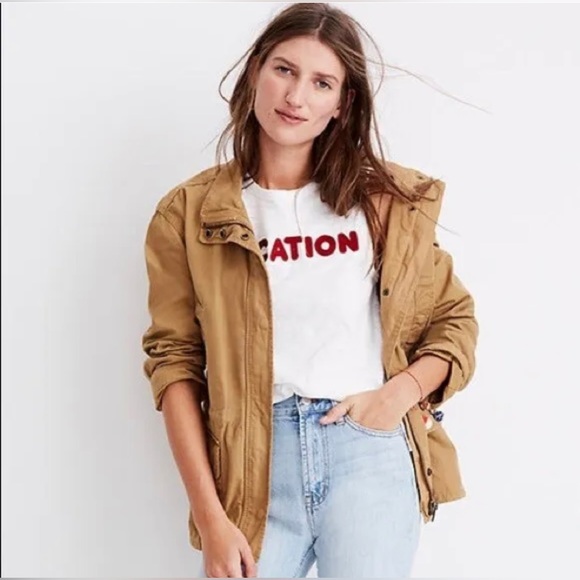 Madewell | Jackets & Coats | Madewell Sahara Tan Utility Prospect ...